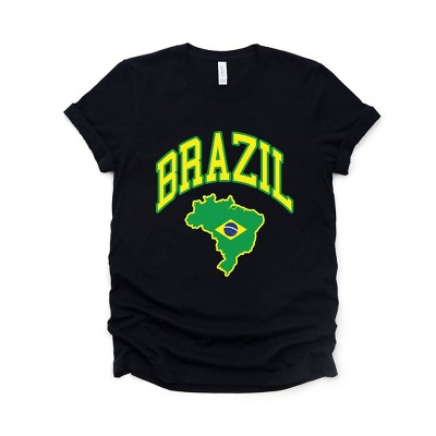 Simply Sage Market Women's Brazil Map Short Sleeve Graphic Tee - 2xl ...
