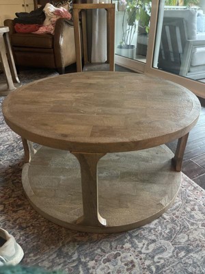 Castalia Coffee Table Black - Threshold™: Round Wood Design, Spot Clean ...