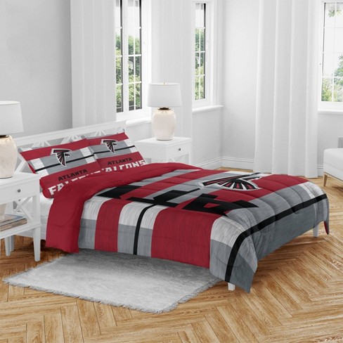 Nfl Atlanta Falcons Heathered Stripe Queen Bed In A Bag - 3pc : Target