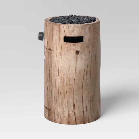 Weathered/natural Finish Small Lp Round Outdoor Fire Column Natural ...