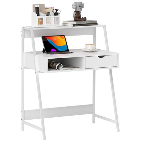 Homcom Home Office Desk, Computer Desk For Small Spaces, Writing Table ...