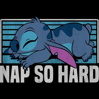 Lilo & Stitch Nap So Hard Distressed T-shirt - Black - 3t : Target