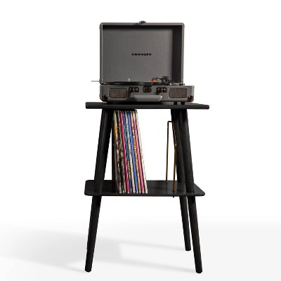 Soho Turntable Stand Mahogany - Crosley: Vinyl Storage, Open Shelves ...
