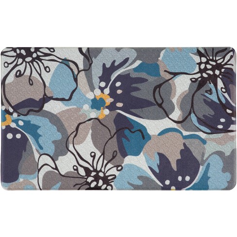 World Rug Gallery Modern Large Floral Anti Fatigue Standing Mat : Target