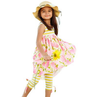 Glam Girl Hi-lo Tunic And Legging Set - Mia Belle Girls : Target