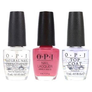 OPI Aphrodite's Pink Nightie 0.5 oz, Top Coat 0.5 oz & Natural Nail ...
