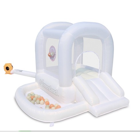 Bounceland Mini Inflatable Bounce House With Ball Pit - White : Target