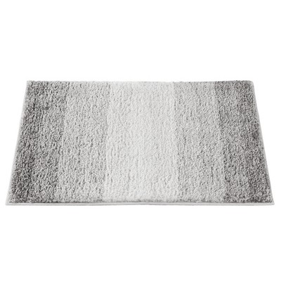 Collections Etc Ombre Stripe Plush Skid-resistant Tufted Bath Mat 20" X ...
