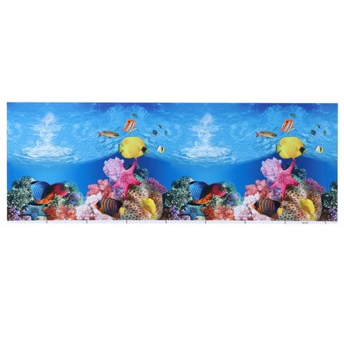 Unique Bargains 32.28"x11.81" Aquarium Background Poster Double-sided ...