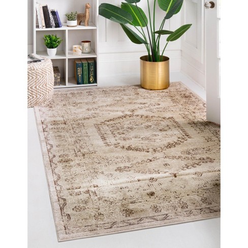 Unique Loom 5' 0 X 8' 0 Utopia Larissa Beige Area Rug : Target
