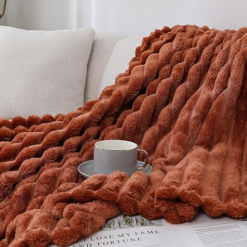 Kate Aurora Modern Lux Ultra Soft & Plush Ribbed Accent Throw Blanket ...
