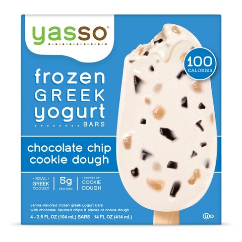 Yasso Frozen Greek Yogurt - Chocolate Chip Cookie Dough Bars - 4ct : Target