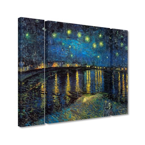 Vincent Van Gogh 'the Starry Night Ii' Multi Panel Art Set Small : Target