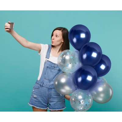 Treasures Gifted Pearlescent Navy Blue Balloons - 12 Inch Latex ...