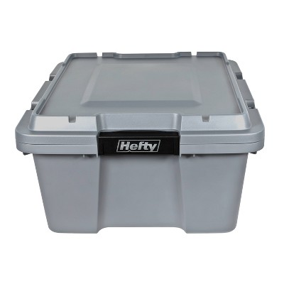 Hefty 12gal Max Pro Storage Tote Gray : Target
