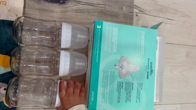 Evenflo 3pk Balance Wide-Neck Anti-Colic Baby Bottles Glass - 6oz: BPA ...
