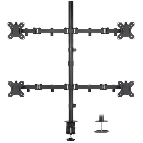Mount-it! Height Adjustable 4 Monitor Stand Arms | Quad Monitor Desk ...