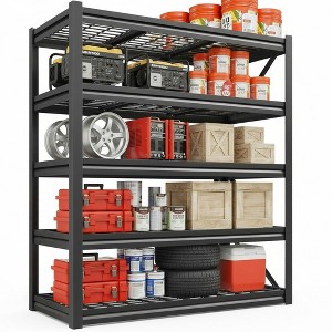 YOUNGFIT 48" W 3000LBS 5 Tier Heavy Duty Garage Shelving, Adjustable ...