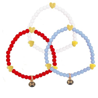 Bits & Bows Girls' Americana Hearts Bracelet, Red/White/Blue : Target