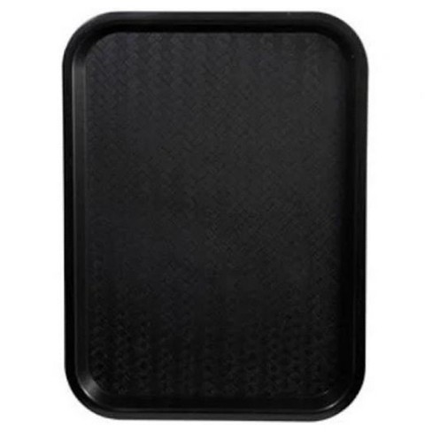 Winco Plastic Cafeteria Tray, Rectangular, 12" X 16", Black - Pack Of ...
