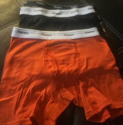 Hanes Boys' 5pk Originals Printed Boxer Briefs - Blue/black L : Target
