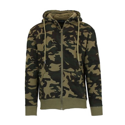 Blue Ice Apparel Men's Fleece-lined Full-zip Hoodie - Woodland, Medium ...