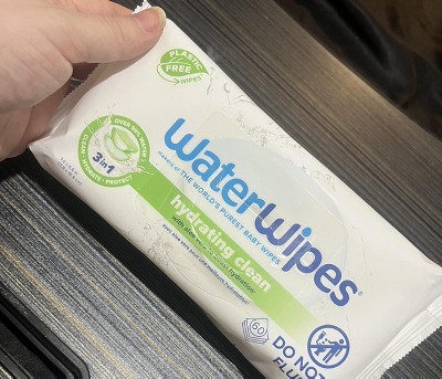 WaterWipes Sensitive+ Hydrating Boost Wipes, 3-In-1 Cleans, 99% Water ...