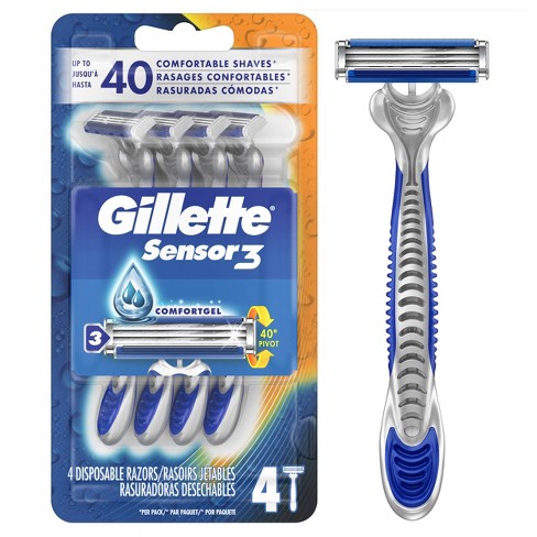 Gillette Sensor3 Comfort Men's Disposable Razors - 4ct : Target