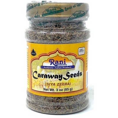 Caraway Seeds (siya Zeera) Spice - 3oz (85g) - Rani Brand Authentic ...