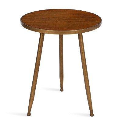 Kate And Laurel Clegg Round Wood Side Table, 18x18x22.5, Brown : Target