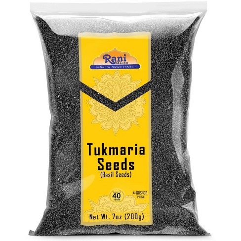 Tukmaria (natural Holy Basil Seeds) - 7oz (200g) - Rani Brand Authentic ...