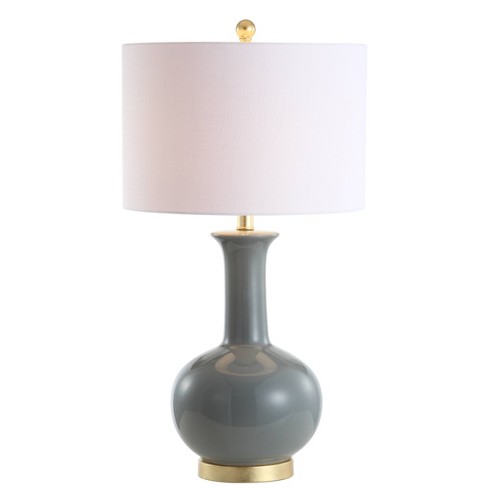27" Ceramic/metal Brussels Table Lamp With Linen Shade, Led Bulb ...