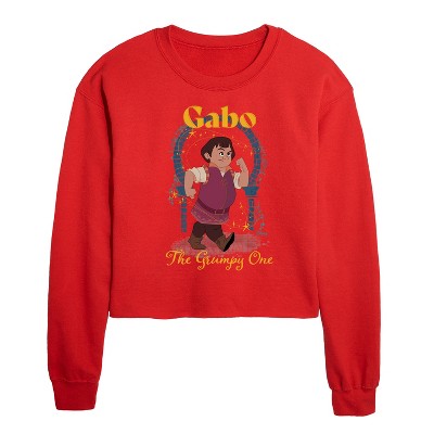 Disney Gabo The Grumpy One Cropped Long Sleeve Crew Neck Sweatshirt ...