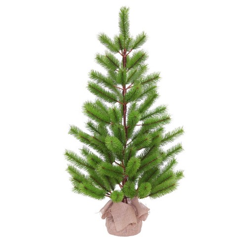 Puleo 36 Mini Artificial Christmas Tree With Burlap Base Target