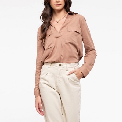 Mine Fashion Women's Collared Shirt : Target