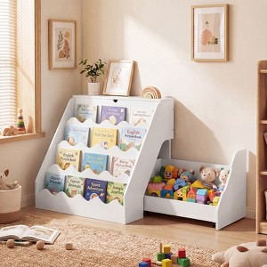 Costway Kids’ Bookshelf & Toy Storage Organizer with Rolling Drawer ...