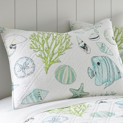 Biscayne Full/queen Quilt Set - Teal, Green, Aqua - Levtex Home : Target