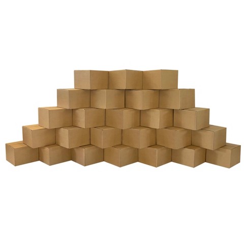 Uoffice Corrugated Boxes 6 X 6 X 4" - Bundle Of 50 Shipping Boxes : Target