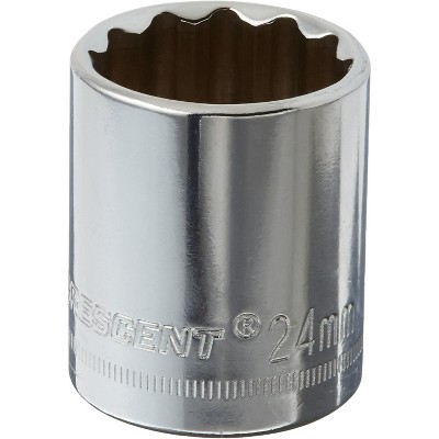 Crescent 24 Mm X 1/2 In. Drive Metric 12 Point Standard Socket 1 Pc ...