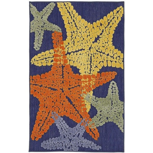 Nourison Aloha Starfish Coastal Flatweave High-low Indoor Outdoor Area ...