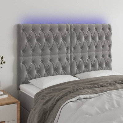 Vidaxl Led Headboard Home Indoor Bedroom Bed Accessory Upholstered Bed ...