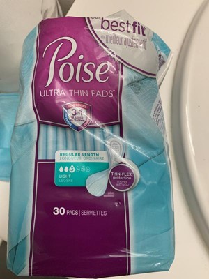Poise Ultra Thin Incontinence Bladder Control Pads - Light Absorbency ...