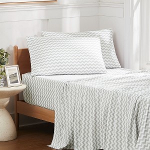 6 Piece Printed Sheet Set, Deluxe Ultra Soft 1500 Series, Double ...
