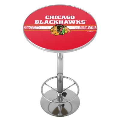 Chicago Blackhawks Logo Bar Table With Footrest : Target