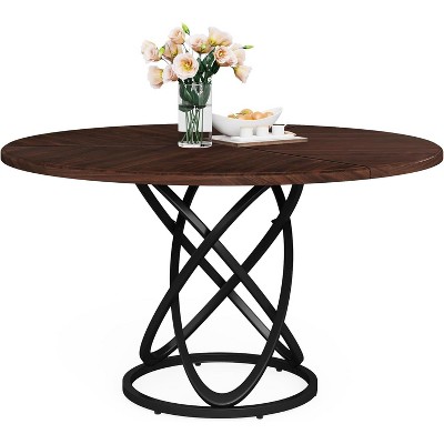 Serena Modern Round Dining Table Natural - Powell : Target
