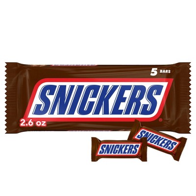 Snickers Fun Size Candy Bars - 2.6oz/5ct : Target