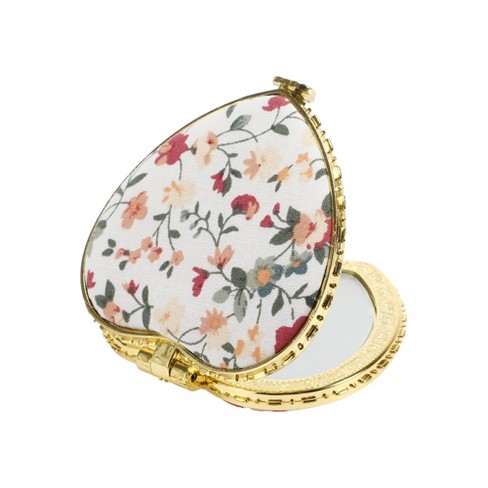 Unique Bargains Heart Shape Mini Mirror White 1 Pc : Target