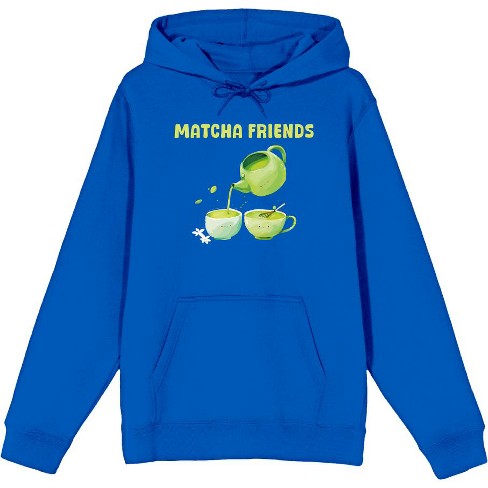 Matcha Friends Matcha Tea Adult Royal Blue Long Sleeve Hoodie-xxl : Target