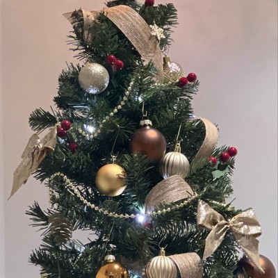 8ct 4.5in Glitter Christmas Bow Champagne - Wondershop™ : Target