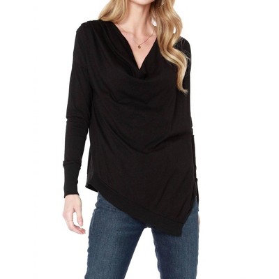 Women's Long Sleeve Cowl Neck Tee - Bobi : Target